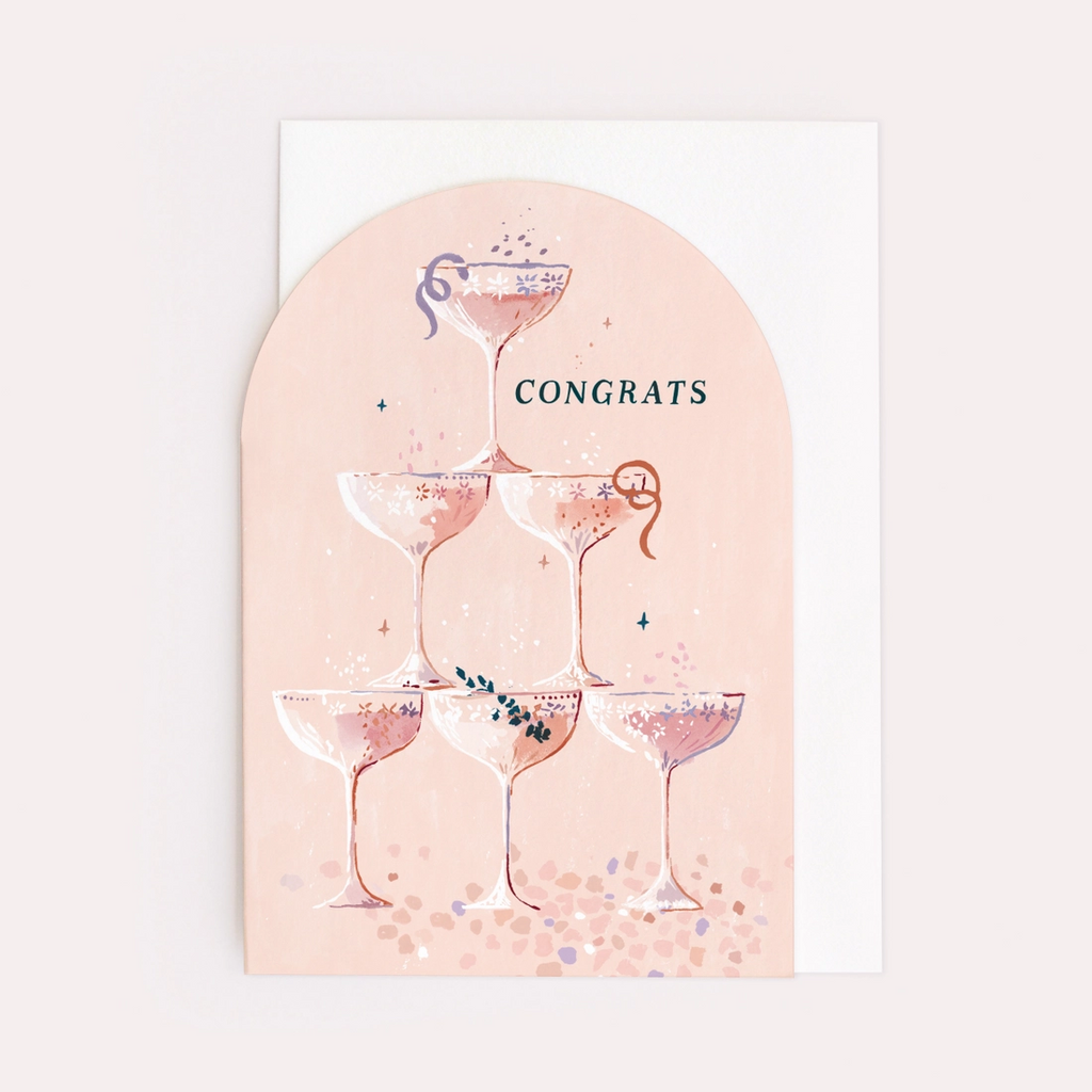 Champagne Congratulations Card – Stella Violet